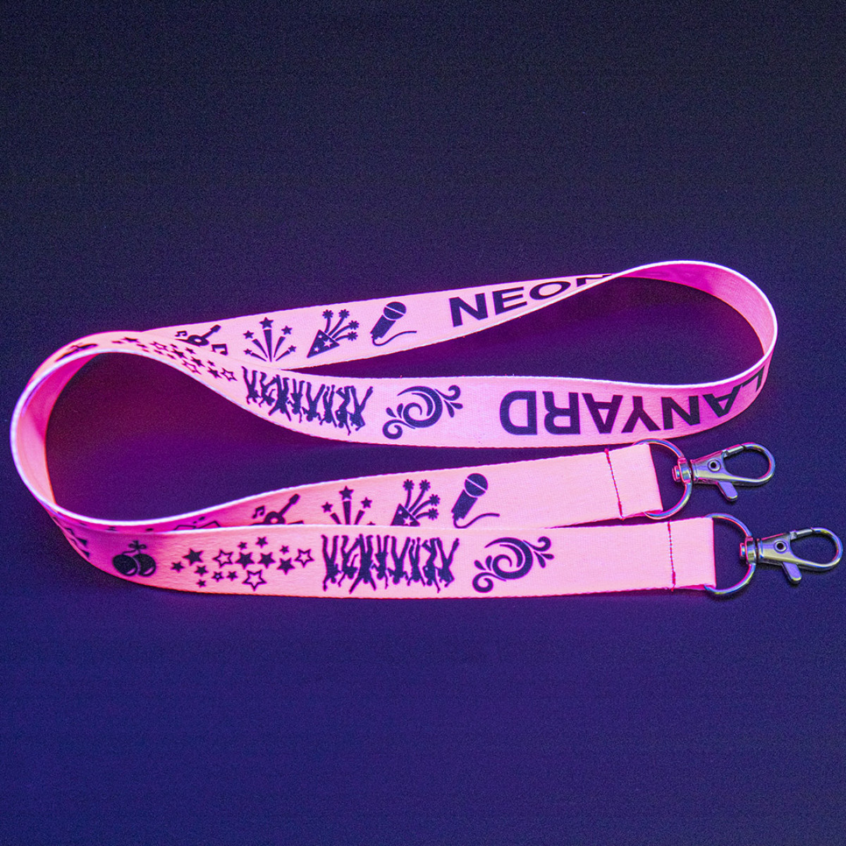 Neon Lanyard with Two Carbiners | www.euroko.eu
