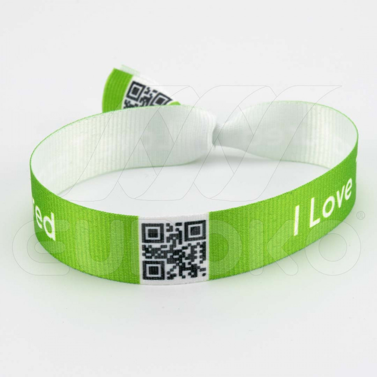 Fabric Wristbands 20mm with QR Code | www.euroko.eu