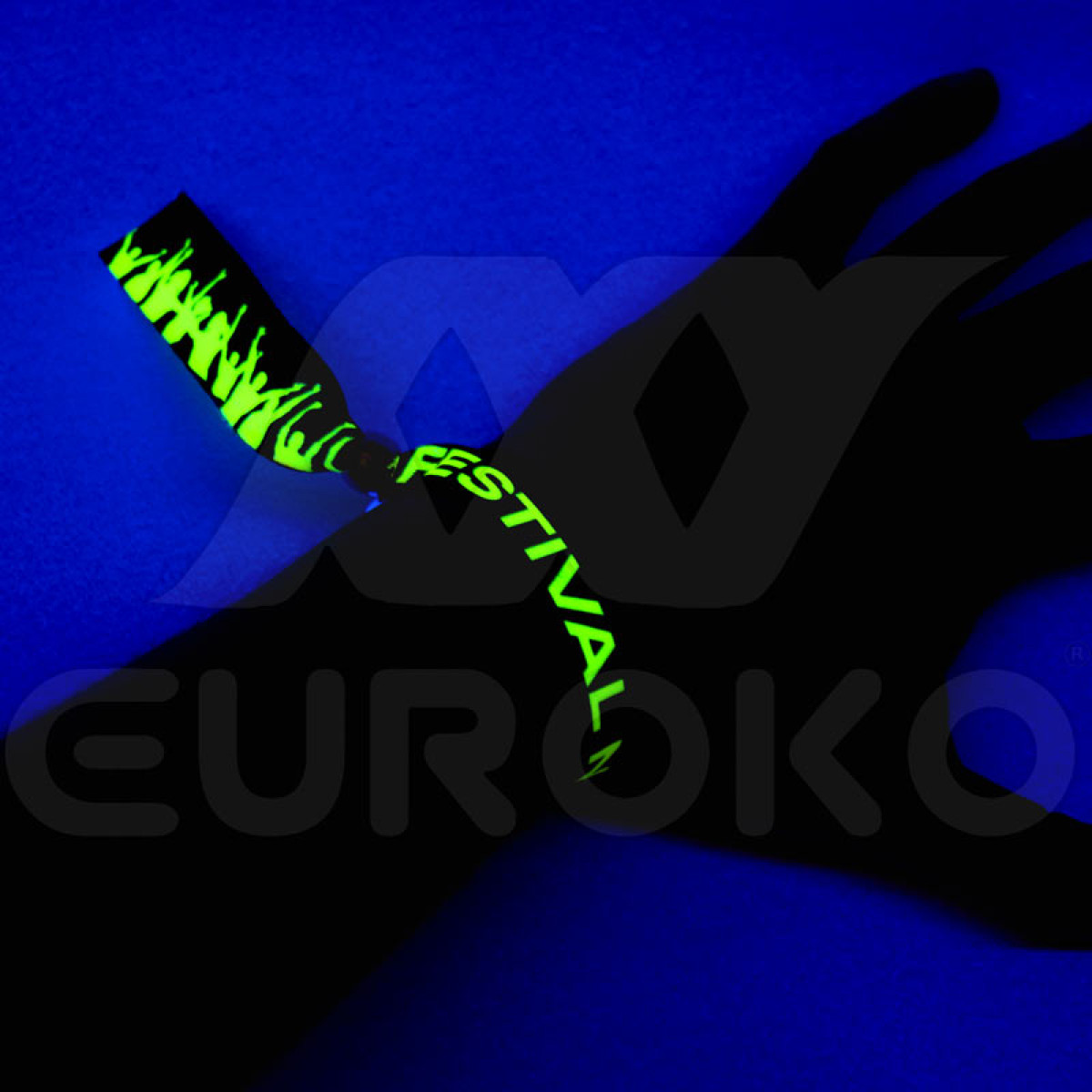 Fluorescent Fabric Wristbands 20mm | www.euroko.eu