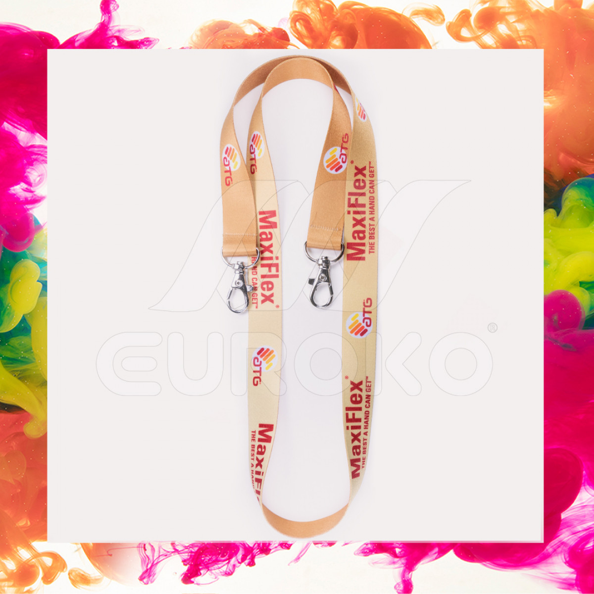 Custom Satin Lanyards with Double Hook | www.euroko.eu