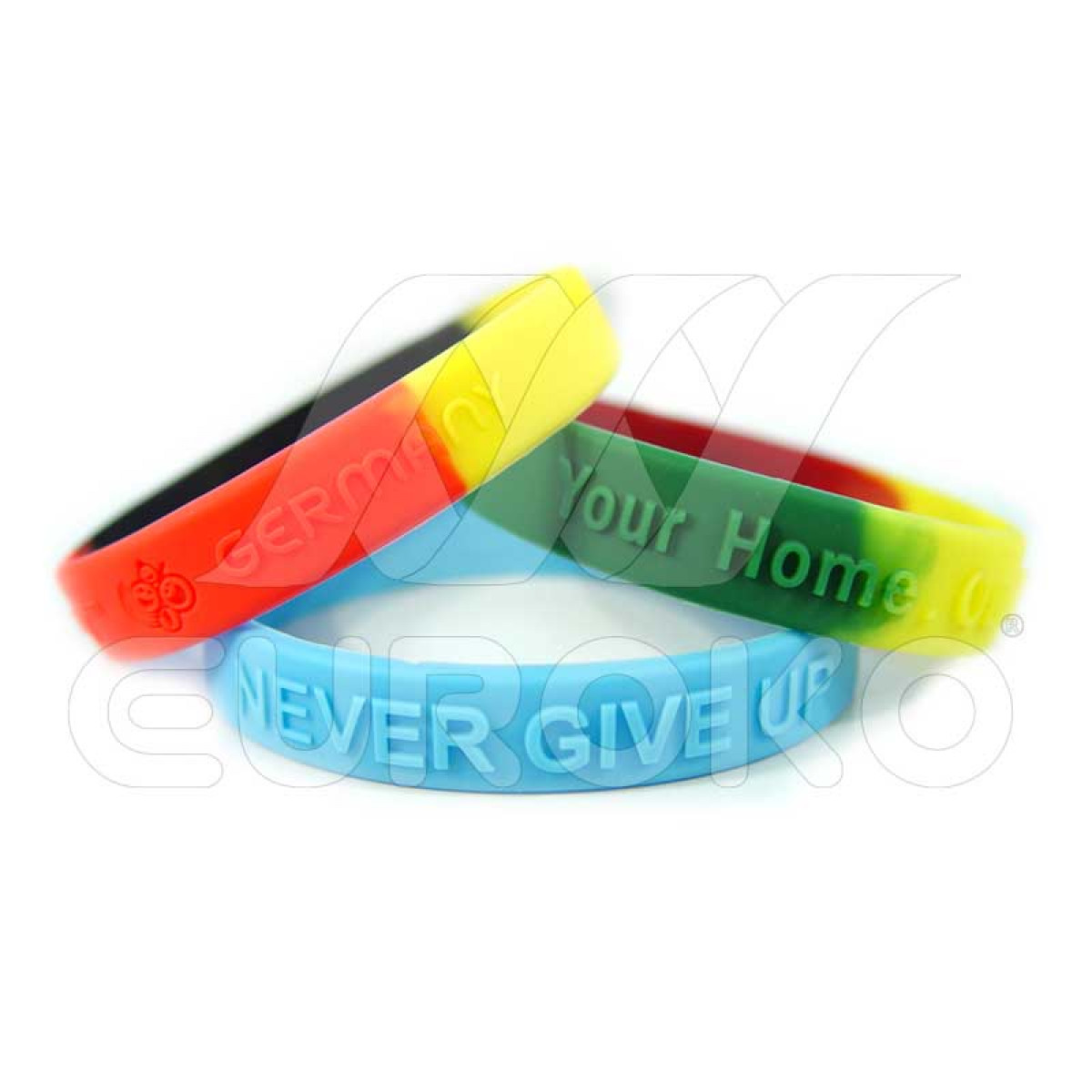 Embossed Silicone Bracelets | www.euroko.eu